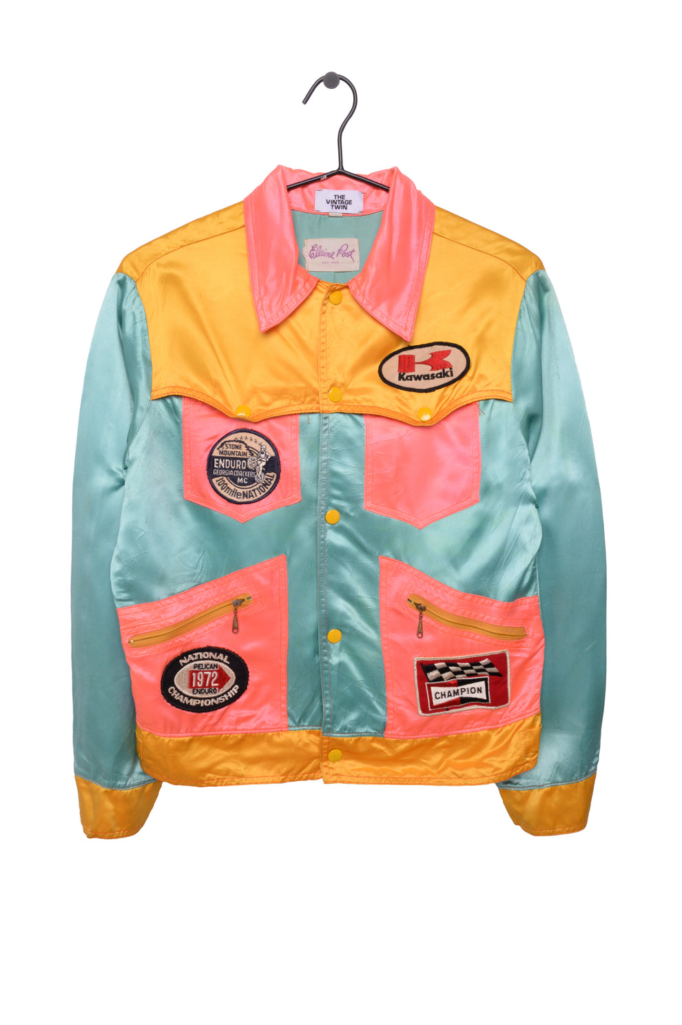1980s Satin Racing Jacket Free Shipping - The Vintage Twin
