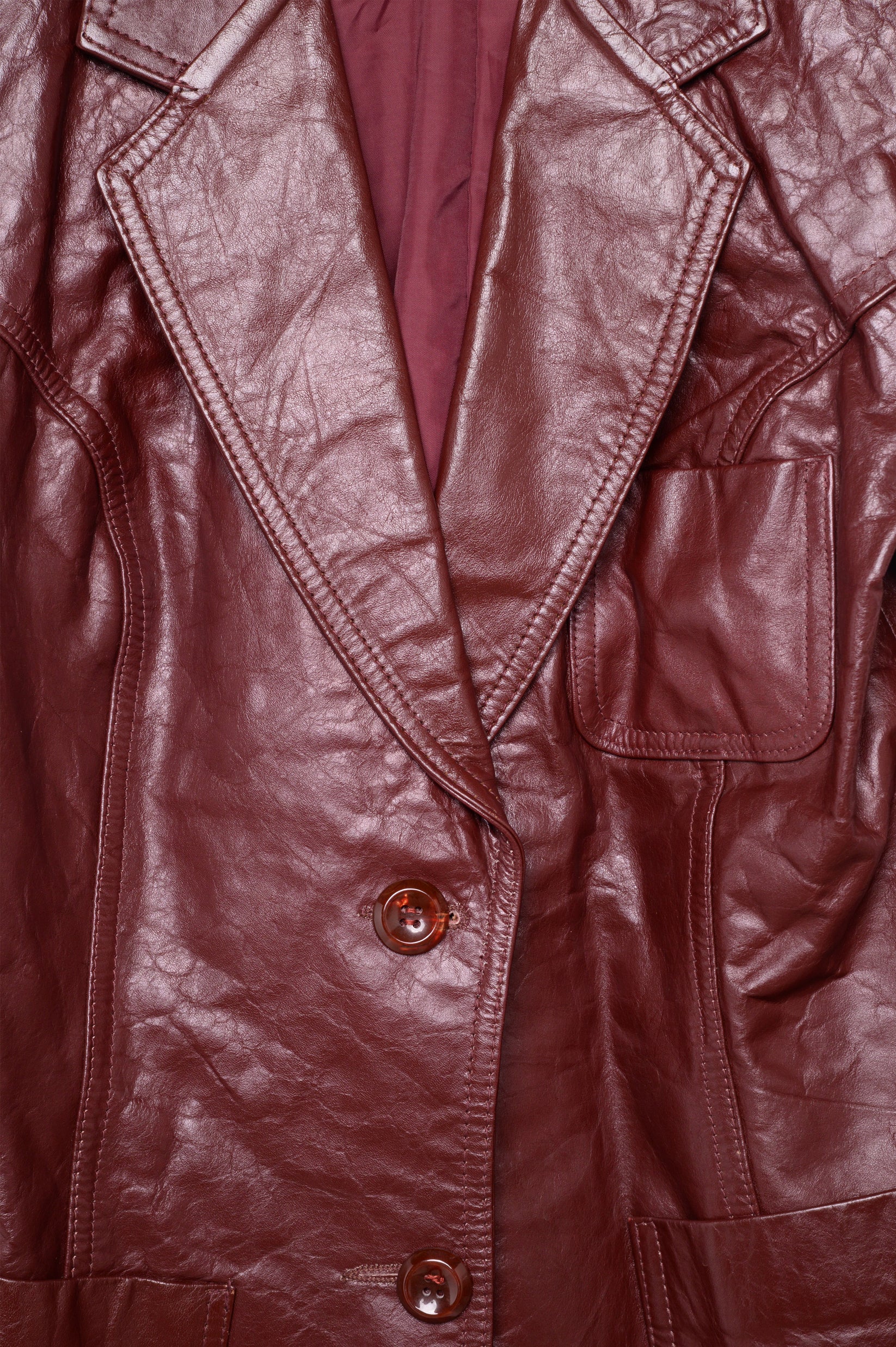Burgundy Leather Jacket Free Shipping - The Vintage Twin