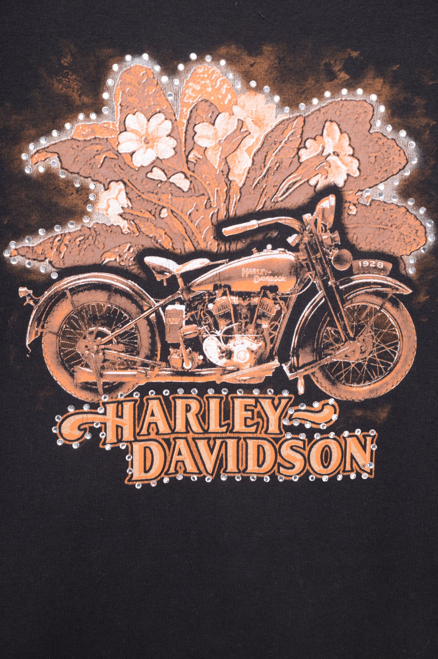 Harley Davidson Rhinestone Top – The Vintage Twin
